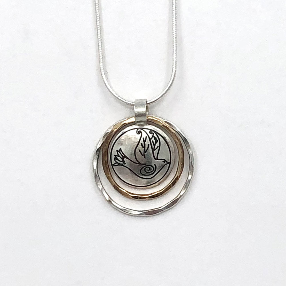 Pendant Double Ringed Dove – Seven Sister Design